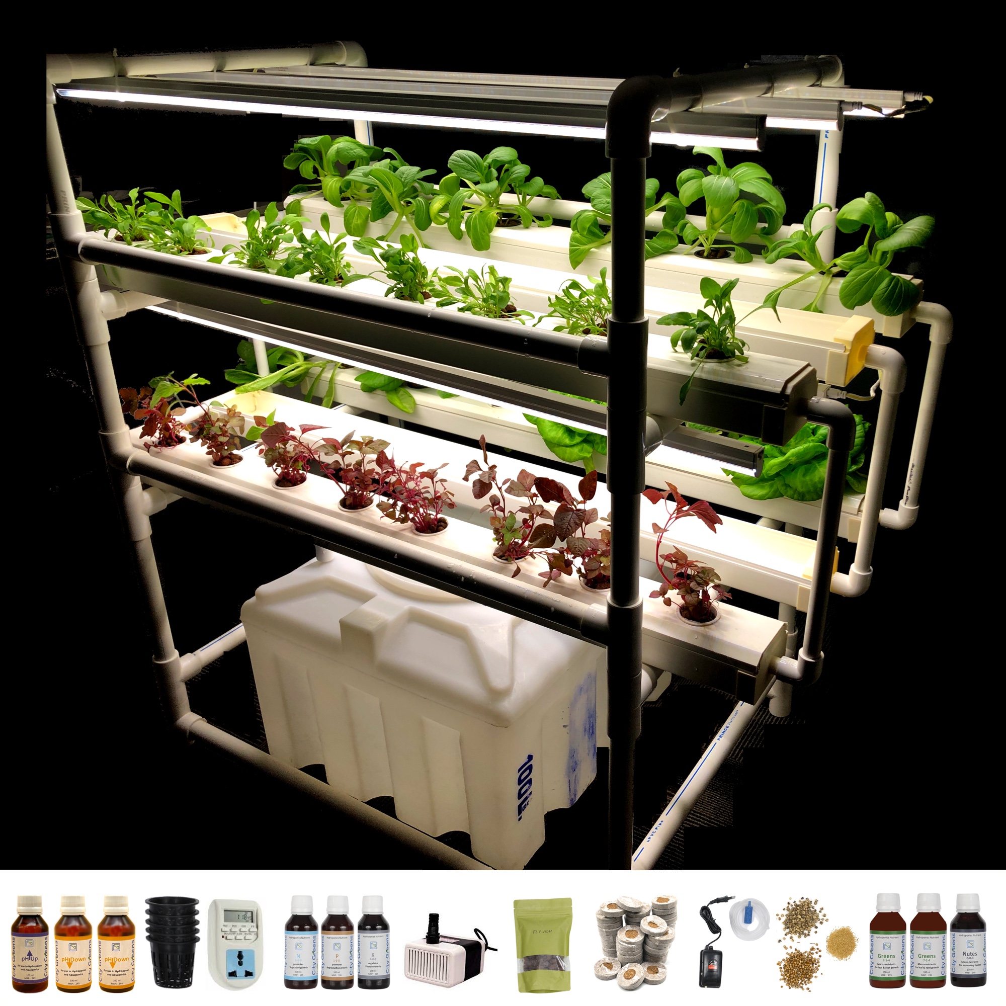 Indoor NFT Hydroponic Kits - Full Spectrum Lights