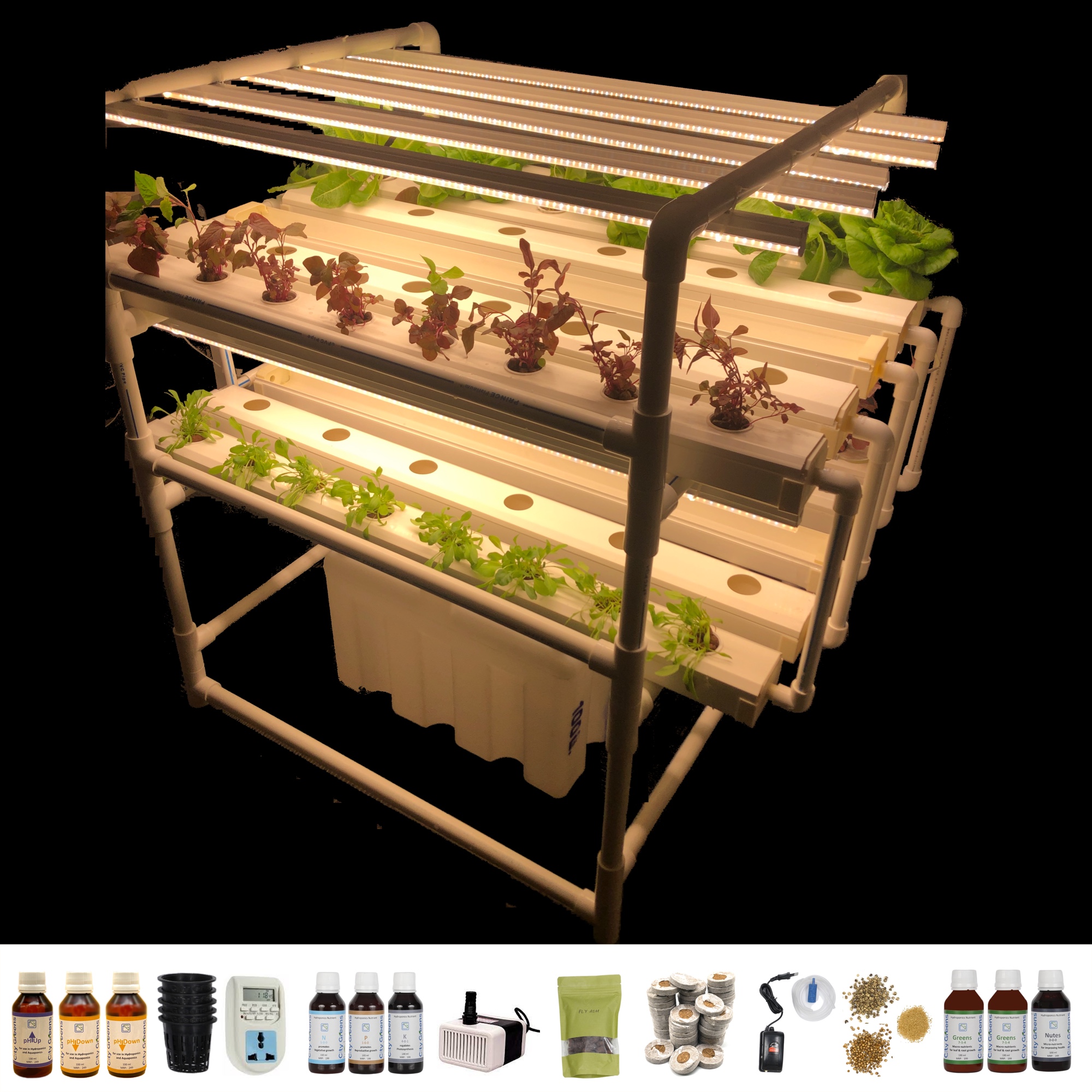 Indoor NFT Hydroponic Kits - Full Spectrum Lights