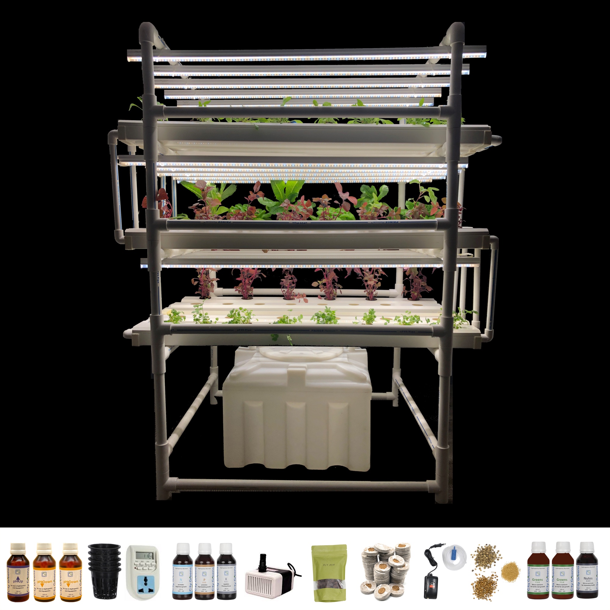 Indoor NFT Hydroponic Kits - Full Spectrum Lights